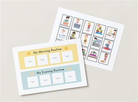 Morning And Night Routine Chart Etsy