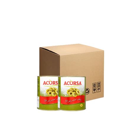Acorsa Sliced Green Olive Tin 1 56 Kg Box Of 6