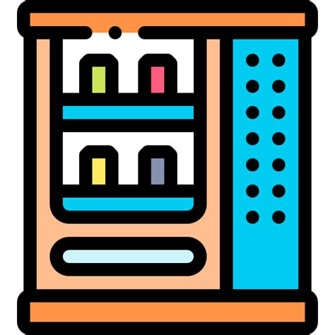 Vending Machine Detailed Rounded Lineal Color Icon
