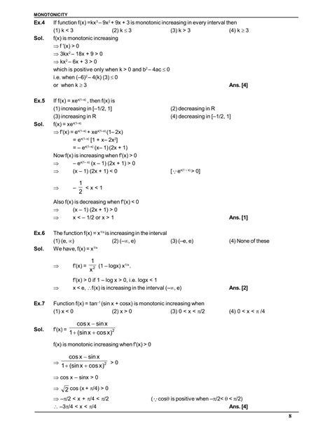 monotonicity with monotonic function example class 12 iit jee esaral