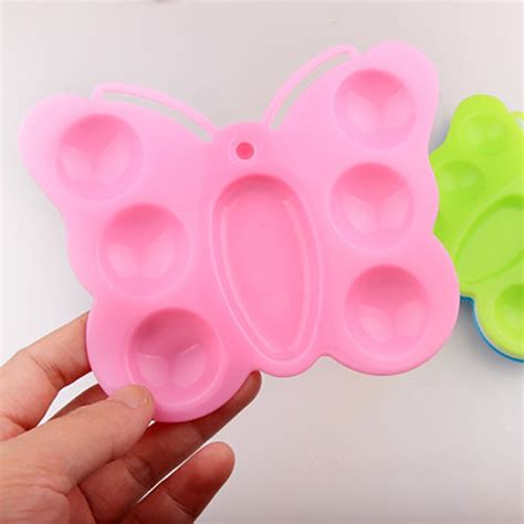 Novelty Butterfly Shape Plastic Palette 7 Grids Ch Grandado