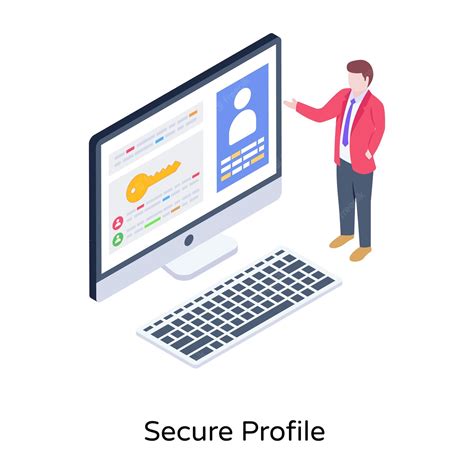 Premium Vector An Isometric Illustration Of Secure Profile
