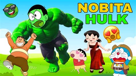 Shinchan And Nobita Game Nobita Becomes Hulk Funny Game YouTube