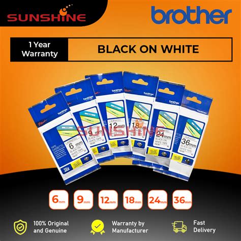 Brother Original Black On White Tze 211 Tze 221 Tze 231 Tze 241 Tze 251 Tze 261 P Touch