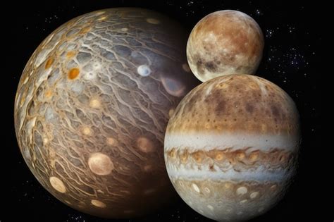 Premium Ai Image Two Planets Orbiting A Star In Deep Space Generative Ai