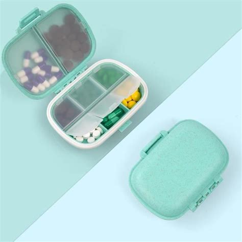 Pilulier Portable Semainier Medicament Pilulier Avec 8 Compartiments