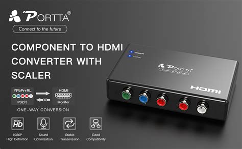 Amazon Portta Component To HDMI Converter With Scaler 1080p 720p