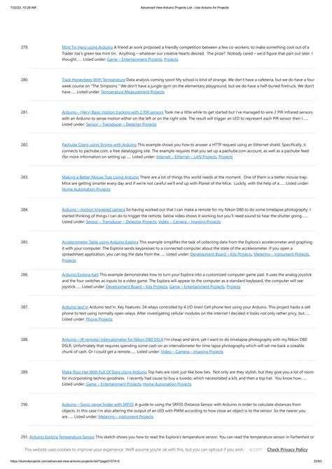 Advanced View Arduino Projects List Use Arduino For Projects 5pdf Home Appliances Home