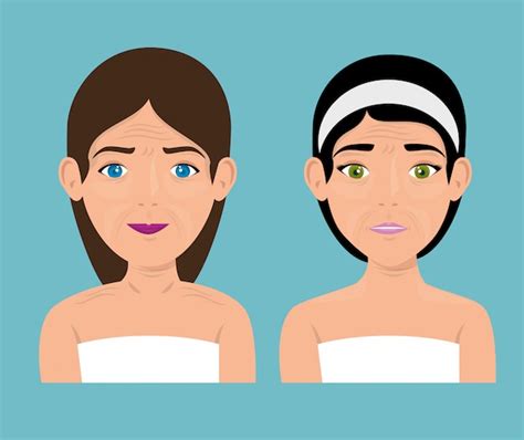 Free Vector Woman Before And After Skin Treatment