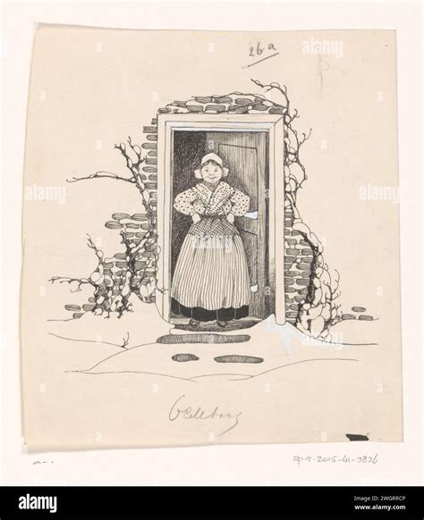 Woman In Traditional Costumes In A Doorway Anonymous C 1890 C