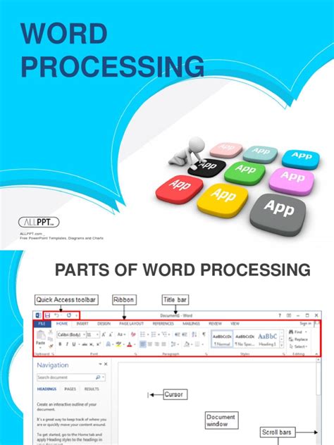 Word Processing Free Powerpoint Templates Diagrams And Charts Download Free Pdf Computing