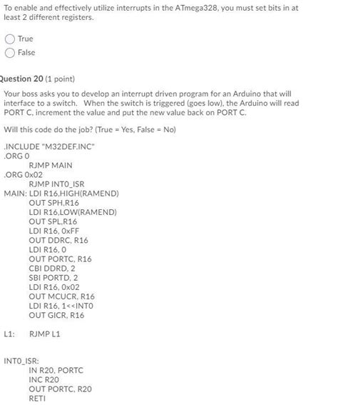 Solved To Enable And Effectively Utilize Interrupts In The Chegg Com