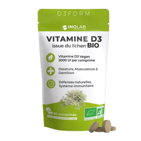 d3form vitamine d3 issue du lichen bio vegan inolab laboratoire