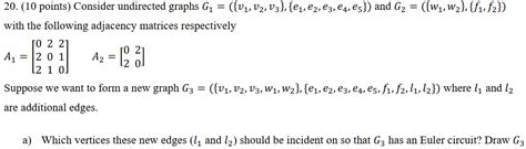 Solved Points Consider Undirected Graphs G Chegg