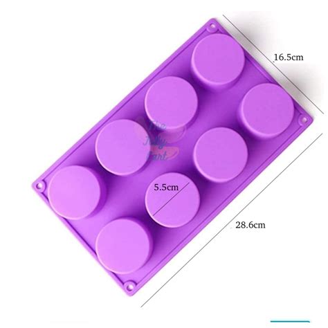 8 Hole Silicone Round Cavity Biscuit Chocolate Mold Dessert For Baking