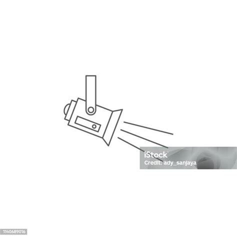 Simple Icône De Vecteur De Projecteur Plat Pictogramme De Lumière Spot