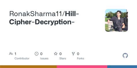 Github Ronaksharma11hill Cipher Decryption
