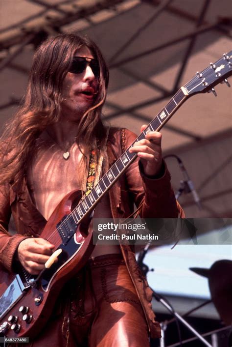 Guitarist Frank Marino Of Mahogany Rush Peforms At Comiskey Park In