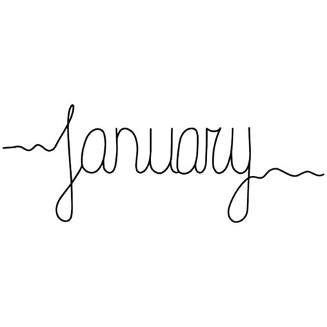 Handgezeichneter schriftzug januar monat januar für kalender tintenpinselbeschriftung