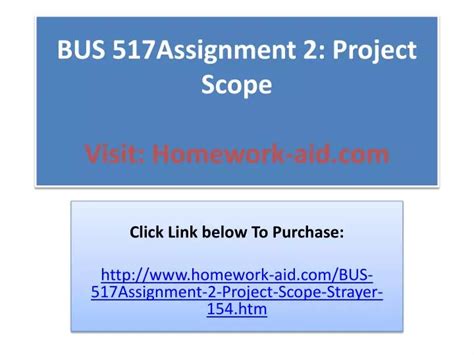 Ppt Bus Assignment Project Scope Powerpoint Presentation Free