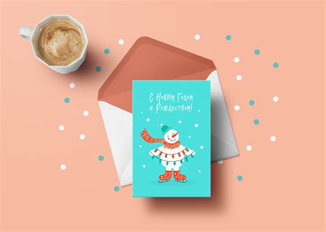 Новогодняя открытка в стиле Флэт Behance