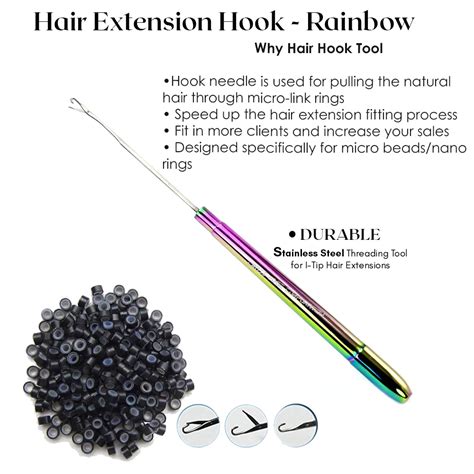 Dreadlock Crochet Pulling Hook Set Hair Extension Tools Stainless Steel