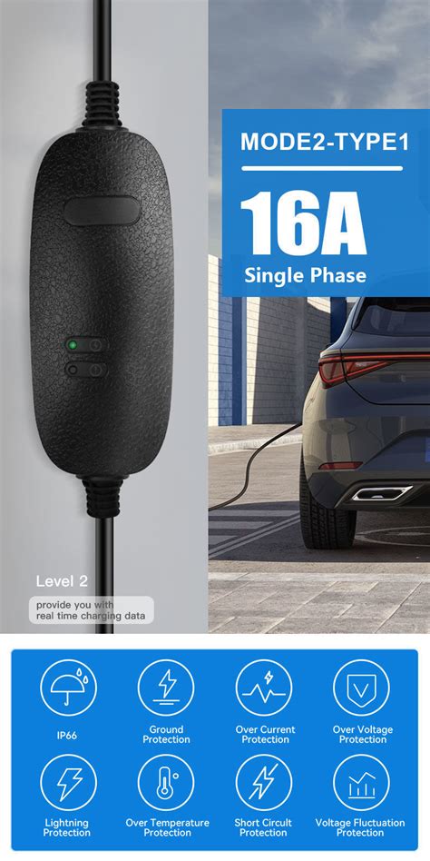 Buy Wholesale China Mode2 Type1 J1772 16 Level 2 Ev Charger Fixed