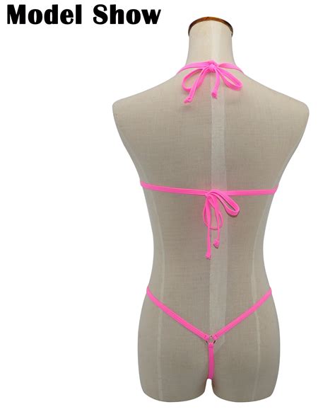Sherrylo Fuchsia Extreme String Micro Bikini With O Ring Sherrylo Swimwear