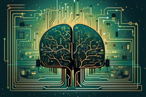 Printed Circuit Brain Stock Illustration Illustration Of Logic 290803778
