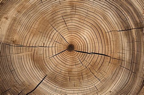 Tree Trunk Cut Wood Texture Premium AI Generated Image