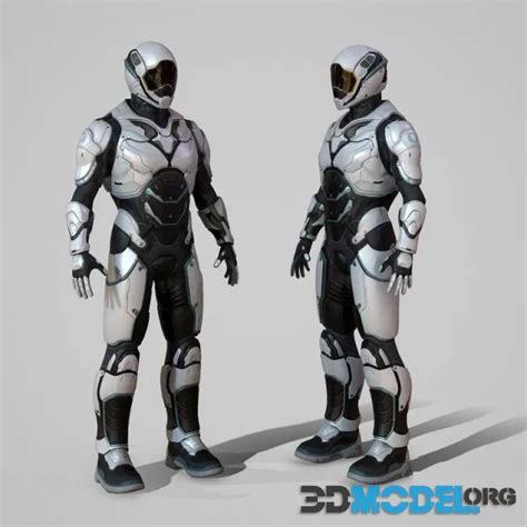 3d Model Futuristic Soldier Sci Fi Pbr