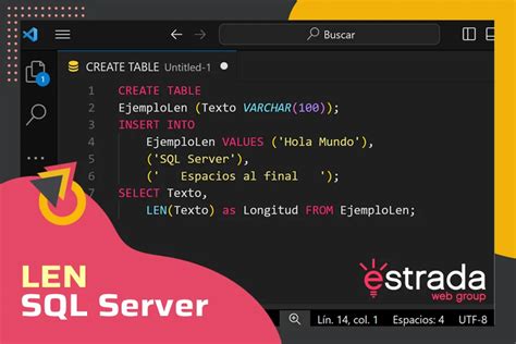 cómo obtener el número de caracteres de una cadena en sql server con la