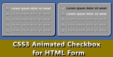 Css3 Animated Checkbox For Html Form Codemarket