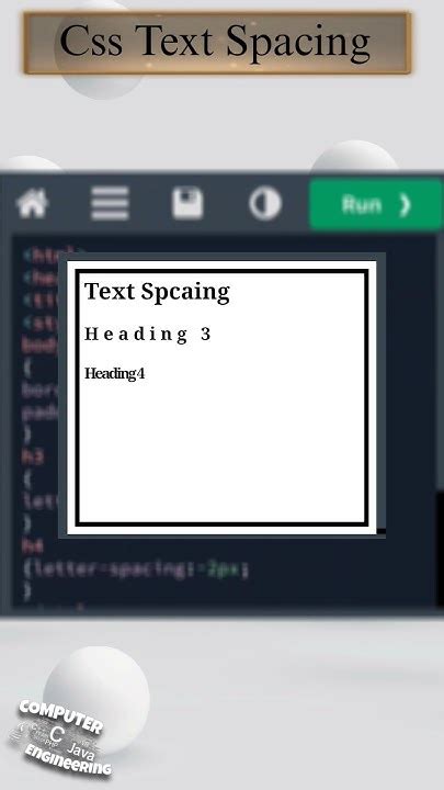 𝐂𝐬𝐬 𝐓𝐞𝐱𝐭 𝐒𝐩𝐚𝐜𝐢𝐧𝐠 Text Spacing Heading Css Style Html Html5