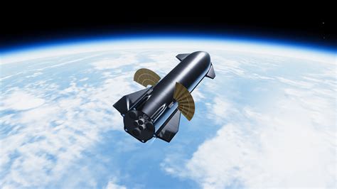 Starship With Solar Arrays Rkerbalspaceprogram