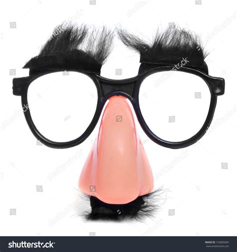 Closeup Of A Fake Nose And Glasses With Mustache And Furry Eyebrows