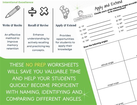 Classifying Angles Name Identify And Compare 4th 5th Grade Math Homework Worksheets