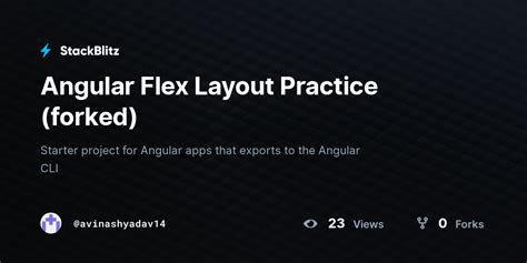 Angular Flex Layout Practice Forked Stackblitz