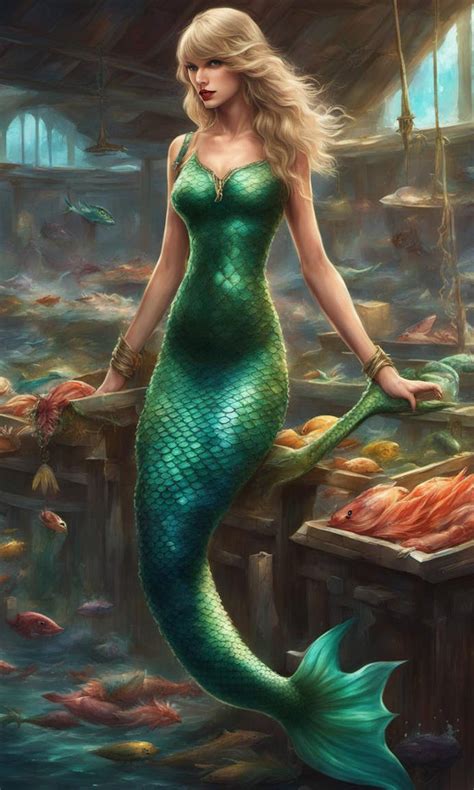 Taylor Swift As A Mermaid With Bare Breasts And A By Mermaidan On Deviantart