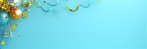 새해 복 저기 배너 겨울 추상 디자인 창조적 인 개념 풍선 리본 눈 아이콘 색종이 반짝이 파란색 파스텔 배경에 흩어져 겨울 페스티벌에 대한 스톡 사진 및 기타 이미지