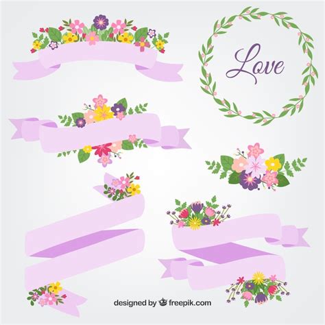 Free Vector Spring Ribbons