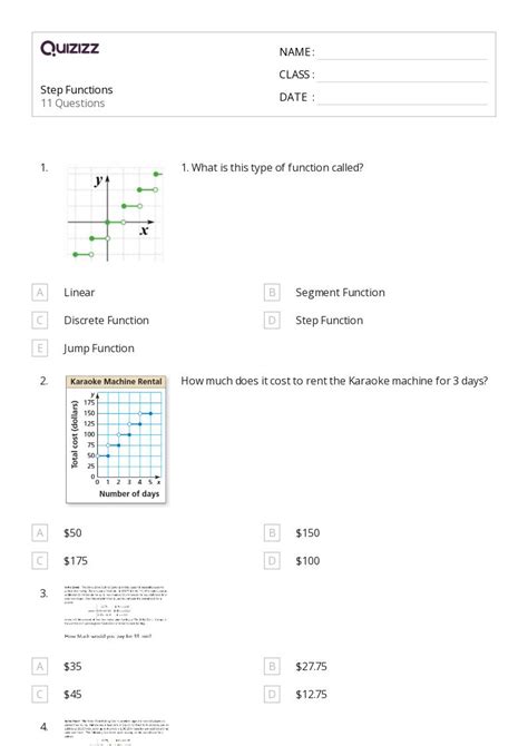 Functions Worksheets For Th Grade On Quizizz Free Printable