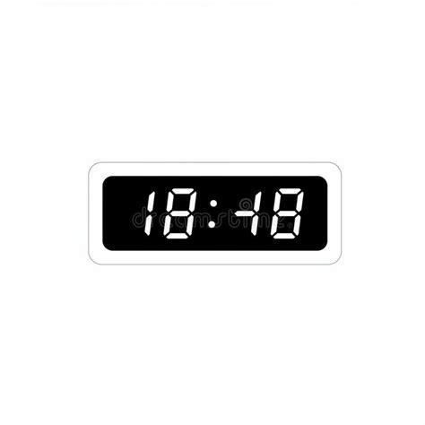 Digital Clock Display with a Rectangular Shape and a Thick Black Border. the Time Shown Stock ...