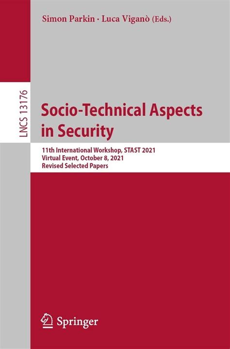 Lecture Notes In Computer Science 13176 Socio Technical Aspects In