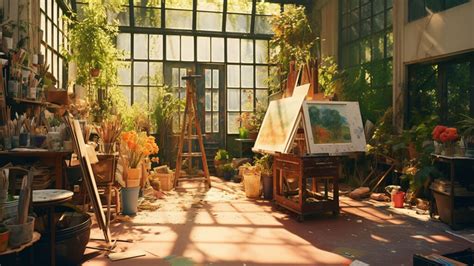 【フリー素材】画家のアトリエ（4枚）