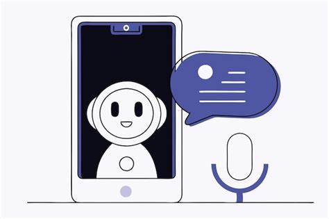 Chatbot Voice Virtual Assistant Vector Illustration Premium Ai