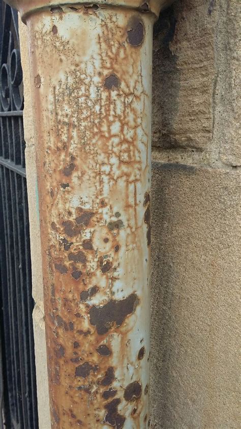 rust on drainpipe food bread rust