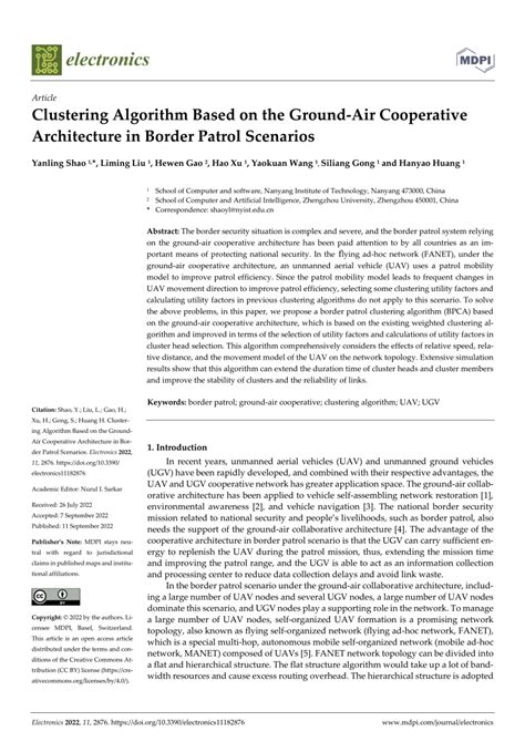 Pdf Clustering Algorithm Based On The Ground Air Cooperative