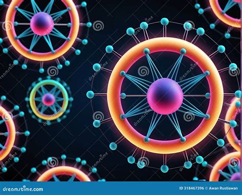 Intricate Arrangement Of Molecules And Atoms For Science And Technology Website Background Stock
