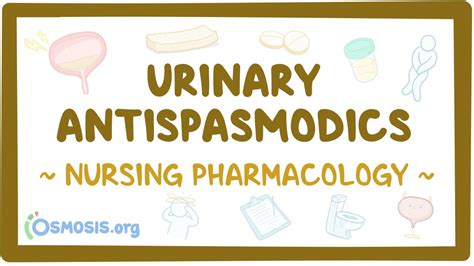 Antispasmodics Gu Nursing Pharmacology Osmosis Video Library